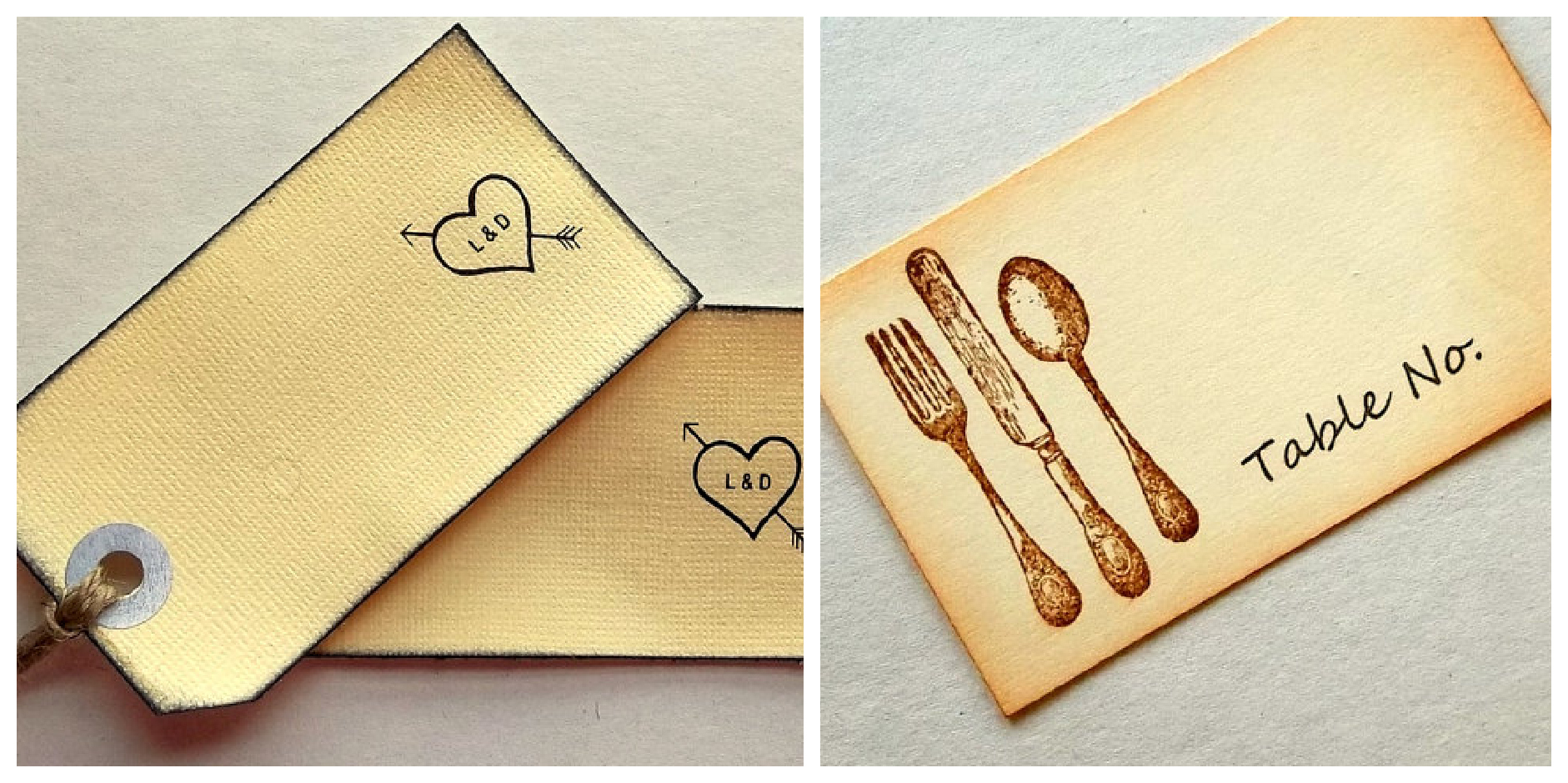 Rustic Wedding Place Cards Rustic Wedding Chic