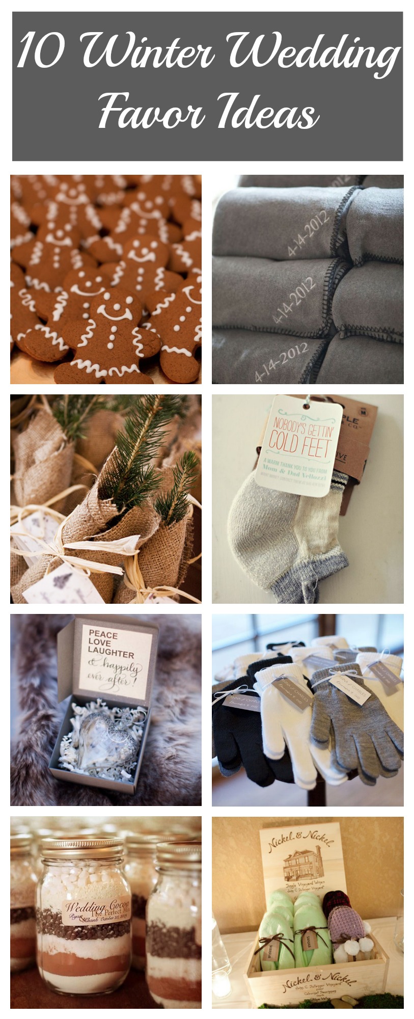 10 Winter Wedding Favor Ideas Rustic Wedding Chic