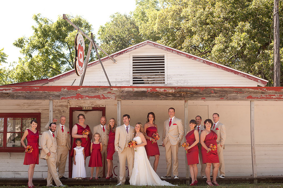 Red Color Themed Country Wedding - Rustic Wedding Chic