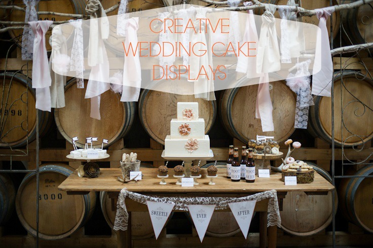 Creative Wedding Cake Displays - Rustic Wedding Chic