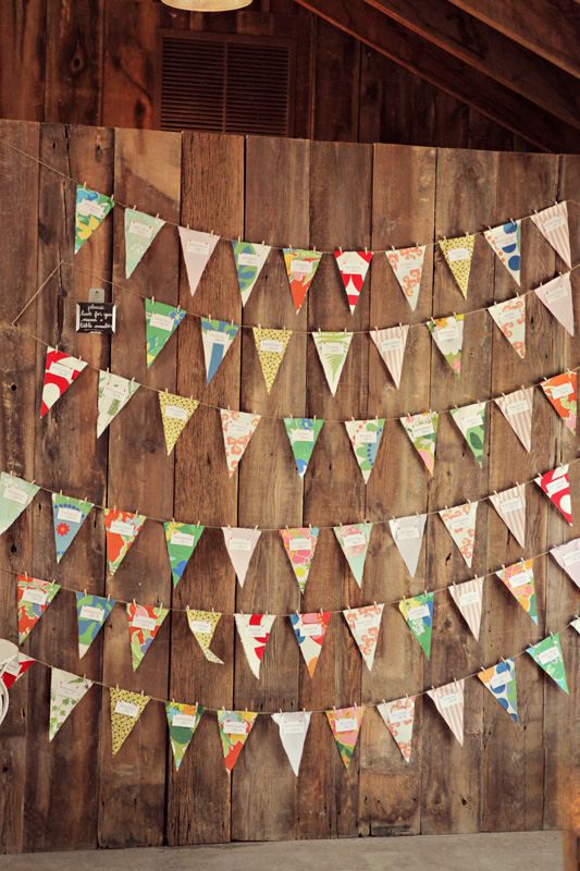 20 Ways To Decorate Your Wedding With Pennants - Rustic Wedding Chic